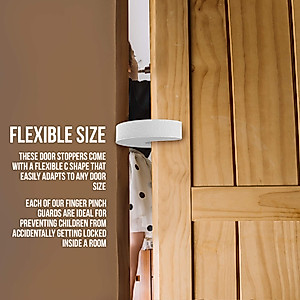 Tiny Patrol 8 Pack Baby Safety Door Stopper Baby Proofing Pet Child Safety Door C Shape Soft Eva Foam Finger Pinch Guard Fits Any Door Safer Home