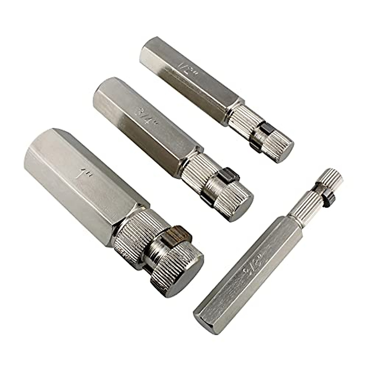 ABN Internal Pipe Removal Tool Pipe Nipple Extractor Set, General Internal Pipe Wrench Set 4pc - 1, 3/4, 1/2, 3/8 Inch