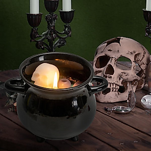 Halloween Witches Candle Cauldron Decorations Indoor - Halloween Candles Vintage Farmhouse Gothic Decoration for Home Bar Indoor Room Tables - Unique Gifts for Him Her