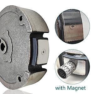 Flywheel with Magneto for Honda GX160 GX200,Champion Jiangdong 5.5HP 6.5HP Engine Snowblower Coleman Powersports 163CC 196CC Mini Dirt Bike Go Kart Scooter ATV