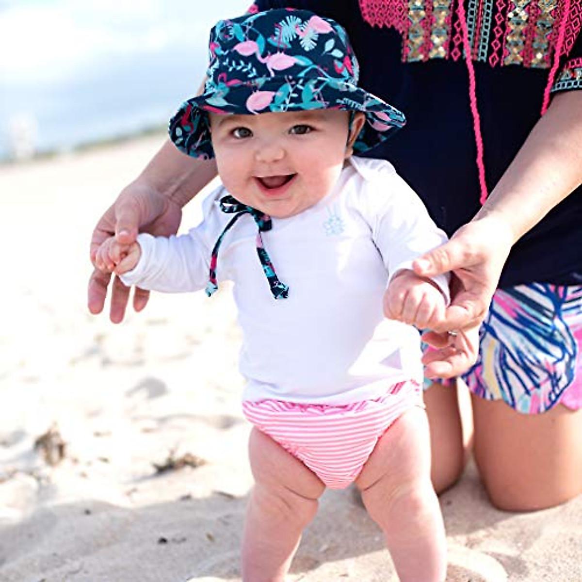 i Play Girls Swim Diaper Pink Pinstripe - 3T