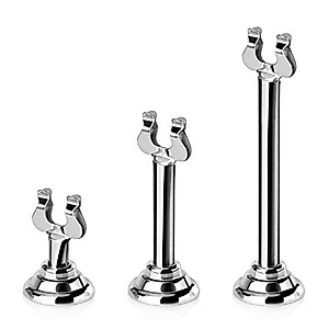 New Star Foodservice 23428 Triton Harp Clip Style, Place Card/Table Number Holder, 1.5 Inch, Silver, Set of 12
