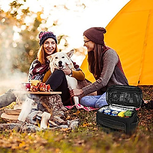 HUNTVP Tactical Lunch Bag for Men Women Adult Insulated Lunch Box Large Durable Leakproof Cooler Tote for Work Office Travel Lunchpail (Black)