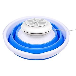 Folding Barrel Washing Machine/Ultrasonic Turbine/Mini Small Portable/Dormitory/Socks Underwear Cleaning Artifact