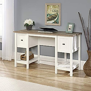 Sauder Cottage Road Desk, Soft White finish