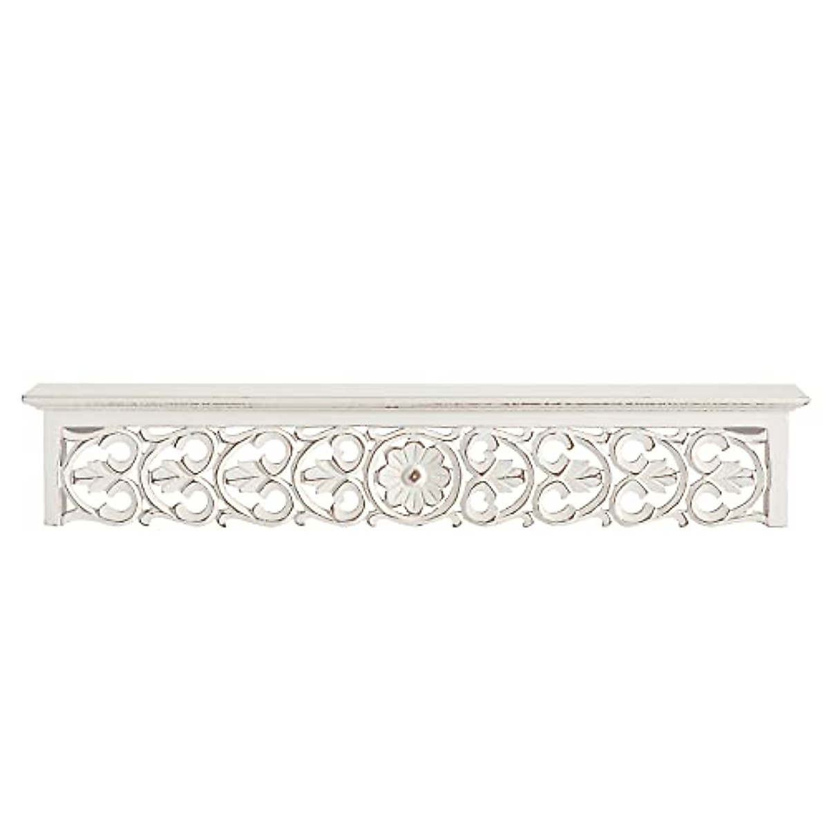 Habitat Decorative Carved 30-in Shelf, White & Off-White