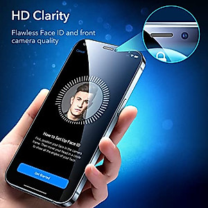 ESR Tempered-Glass Screen Protector for iPhone 12 Pro Max [3-Pack] [Easy Installation Frame] [Case-Friendly] Premium Tempered Glass Screen Protector for iPhone 12 Pro Max 2020, 6.7-Inch