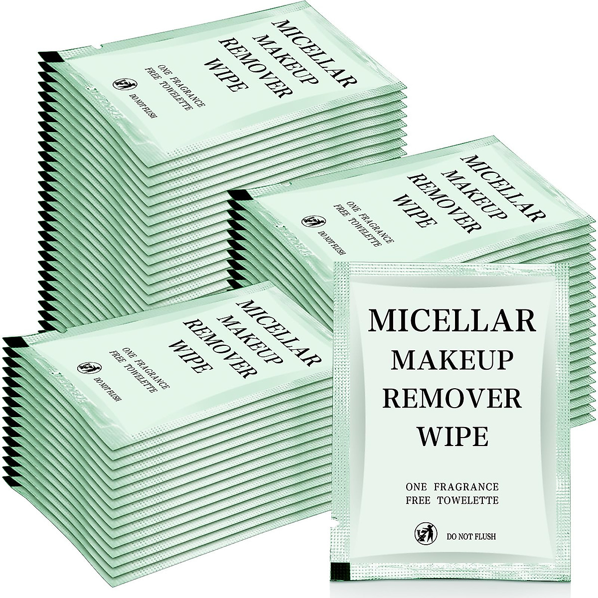 Ctosree 300 Pcs Makeup Remover Wipes Individually Wrapped Face Cleansing Wipes Makeup Remover Pads for Mascara Lipstick Oil Dirt Face Skin Travel Hotel (Blue)