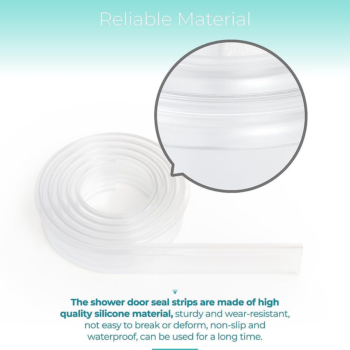 Framed Shower Door Bottom Seal, 1/4" Shower Door Sweep for Framed & Swing Shower Doors, 36" Long Angled T Drip Clear Vinyl Shower Door Seal Strip, Shower Door Replacement Parts