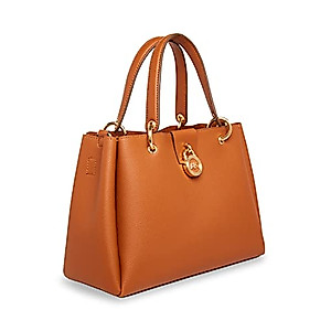 Anne Klein AK Lock Satchel, Saddle