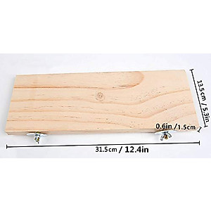Litewoo Pet Wooden Standing Platform Square Chewing Wooden Shelf Board Suitable for Parrot Chinchilla Hamster Guinea Pig Gerbil Rabbit Squirrel Honey Bag Glider Small Animals Etc