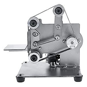 LuckyHigh Electric Belt Sander Mini Grinding Machine Electric Knife Apex Edge Sharpener Small Polishing Machine with 10pcs Sand Belts