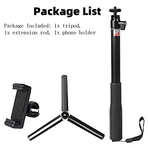 Leenconghui 37inch Selfie Stick Gimbal Extension Pole+Tripod Mount Kit fit for DJI Osmo Pocket 3