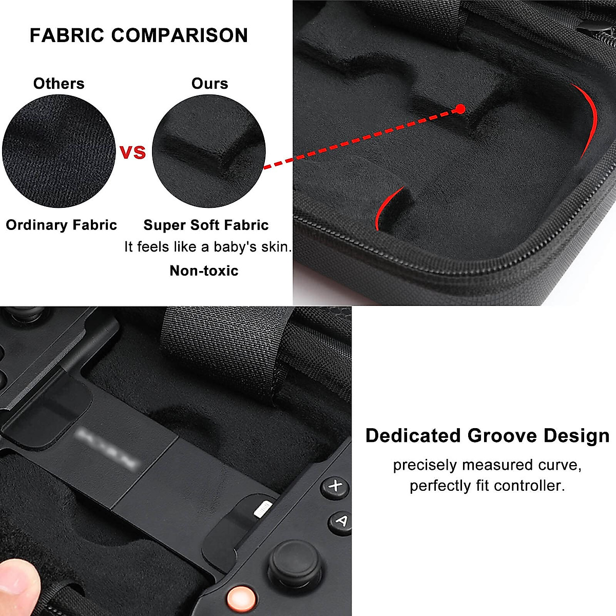 WEPIGEEK Case for Backbone One/PlayStation Edition Mobile Controller,Portable Travel All Protective,Hard Messenger Carrying Bag, Strong Strap,Soft Lining,with Pockets for Accessories Black