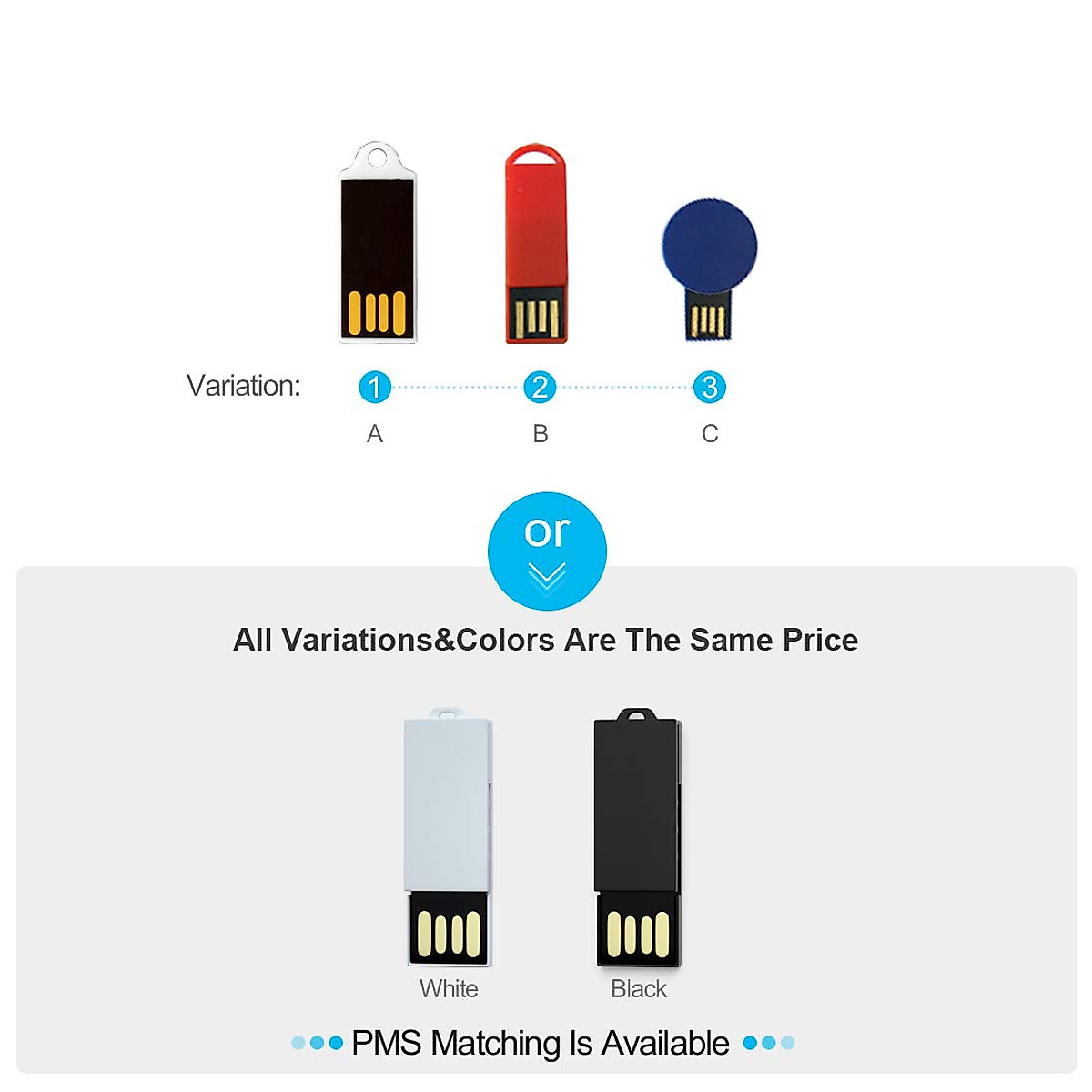 MEINAMI Paper Clip Custom USB Flash Drive in White Logo Printed Thumb Drive Mini Personalized Memory Stick 512MB 25 Pack