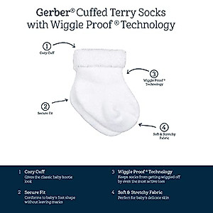 Gerber Unisex Baby 12-Pair Sock Bundle Lavender Garden 0-3 Months
