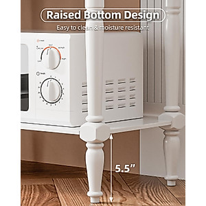 Knowlife Console Table with 2-Door Cabinet & 2 Drawers, Sofa Tables, Entryway Table with Storage Shelf, Coffee Bar Buffet Sideboard for Kitchen, Hallway, Dining, Living Room, White