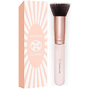 Flat Top Kabuki Foundation Brush - Premium Makeup Face Brush For Liquid, Cream, Powder - Blending, Buffing, Stippling Brush - Pro Quality Synthetic Dense Bristles