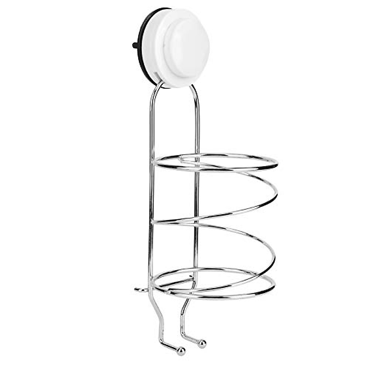 Natudeco Hair Dryer Holder Lift-Free stabilizer Spiral Suction Cups Clothes Rack Bathroom Storage Strong Load-Bearing Capacity for Curling Irons Shears Combs