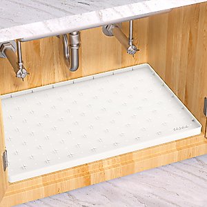 Sdpeia Under Sink Mat for [31" x 22"] Cabinet, Upgraded Silicone Waterproof Mat Kitchen Cabinet Liner Cabinet Protector Kitchen Organizers and Storage