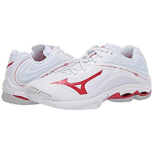 Mizuno Wave Lightning Z6 Womens Volleyball Shoe, White-red, 13