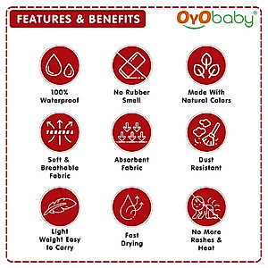 OYO BABY Waterproof Crib Sheet - 28" x 20" Maroon