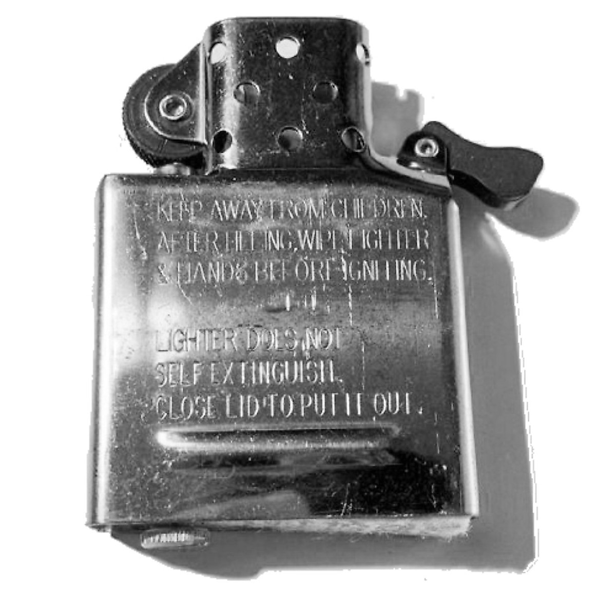 Zippo Inside Guts Silver Chrome (No Outside Case) Only Inside Insert