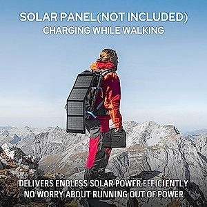 Enginstar Portable Power Station 120Wh, 100W Solar Generator with 110V AC Outlet, Portable Backup Lithium Battery Pack Power Bank for Emergency Home Outdoor Camping RV