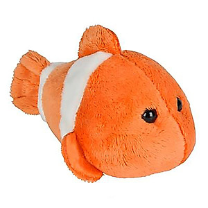The Dreidel Company Plush Mighty Mights, 3.5" Inch Plush Stuffed, Super Soft and Cuddly Animal Toys, Classroom Decorations, Boys and Girls (Clown Fish)
