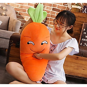 XIZHI 27 5/8inch Carrot Hugging Pillow, Kids Pillows Plush，Cute Stuffed Animals Doll Toy Gifts,for Bedroom, Sofa, Office Decoration
