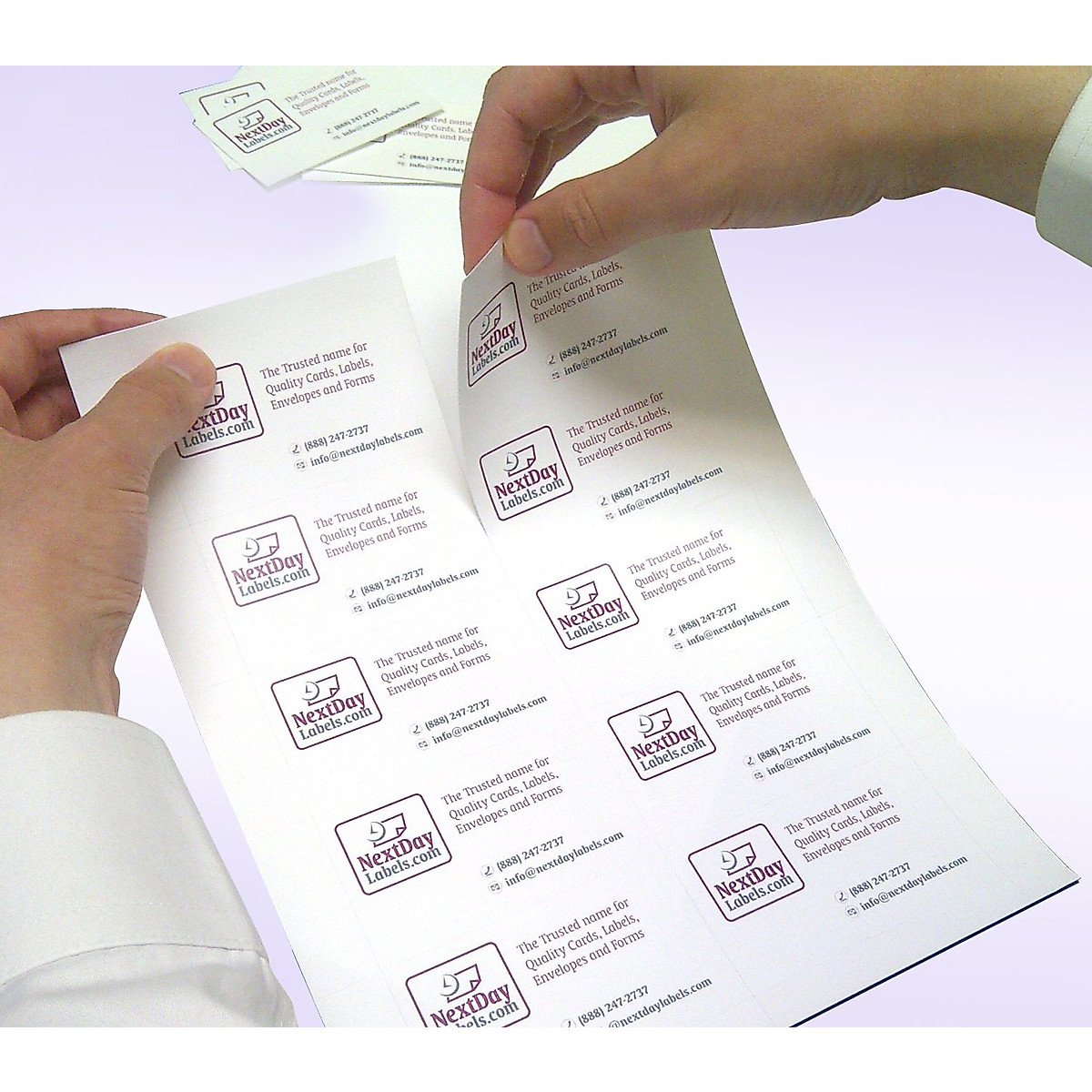 NextDayLabels 100# Tag Blank 10 Per Page White, Laser/Ink Jet Business Card Stock (1000)