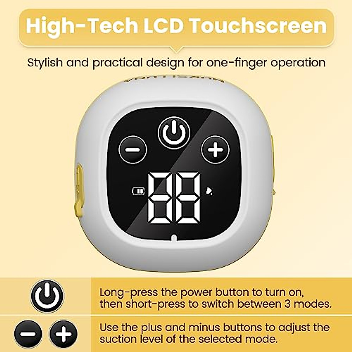 Breast Pump Hands Free, Double Wearable Breast Pump with Smart Touchscreen, 3 Modes & 12 Levels, Portable Wireless Electric Breast Pump, Low Noise and No Leakage with 21mm/24mm Flanges (Pack of 2)