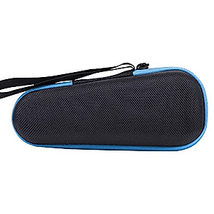 Khanka Hard Travel Case Replacement for Braun Series 3/5 5018s 3010 340S-4 3050 390CC-4 380S-4 3040 Electric Foil Shaver Men's Razor, Case Only (Black&Blue)