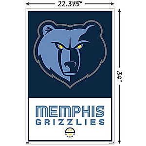 Trends International NBA Memphis Grizzlies - Logo 21 Wall Poster, 22.375" x 34", Unframed Version