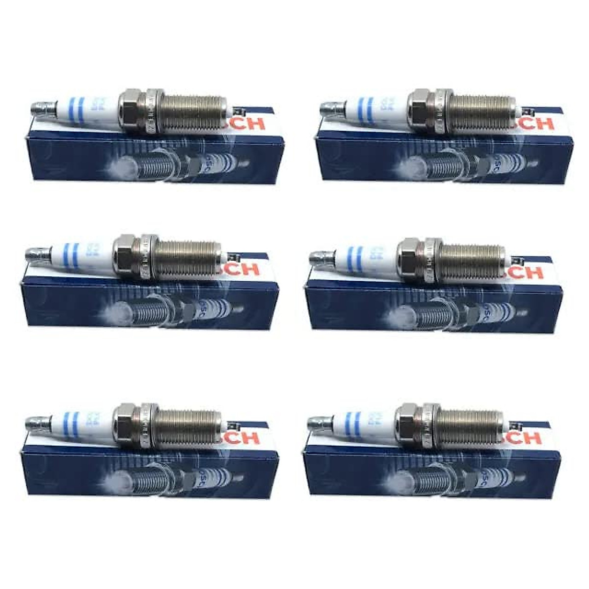 BMW Spark Plugs Platinum Plug Set Bosch OEM 158253 / FR7NP P332 (6pcs)