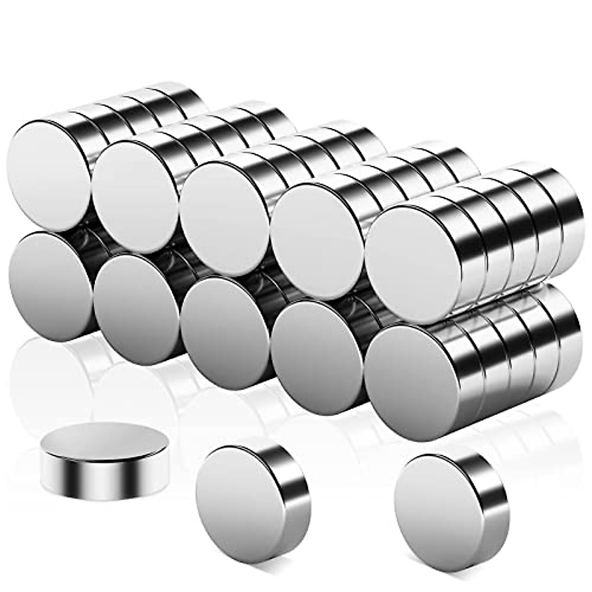 FINDMAG 50 Pcs Fridge Magnets, 6x2mm Refrigerator Magnets, Magnets for Fridge, Magnets for Whiteboard, Magnets for Crafts, Small Magnets, Mini Magnets, Office Magnets