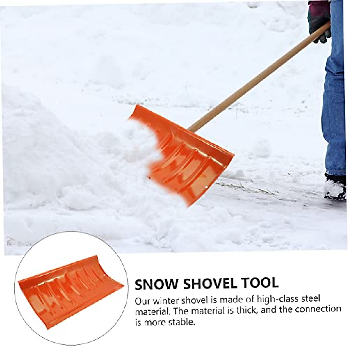 Happyyami Snow Shovel Accessories Snow plow Shovel Snow Pusher Head car Shovel Snow kit Snow Cleaner car Snow Shovel accesorios para Autos Replaceable ice Shovel Iron Sand Shovel Household