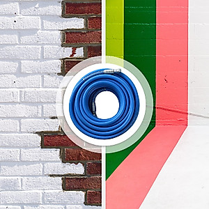 NATGAI 1/4 inch High Pressure Airless Paint Sprayer Hose 3300PSI Sprayer Flexible Fiber Tube (25ft)