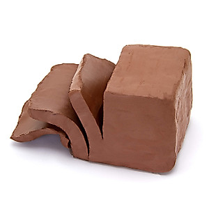 Bastex 5 lbs Low Fire Pottery Clay - Terra Cotta, Cone 06. Earthware Potters Throwing Clay. Moist De-Aired Clay for Sculpting, Throwing, Firing and More.