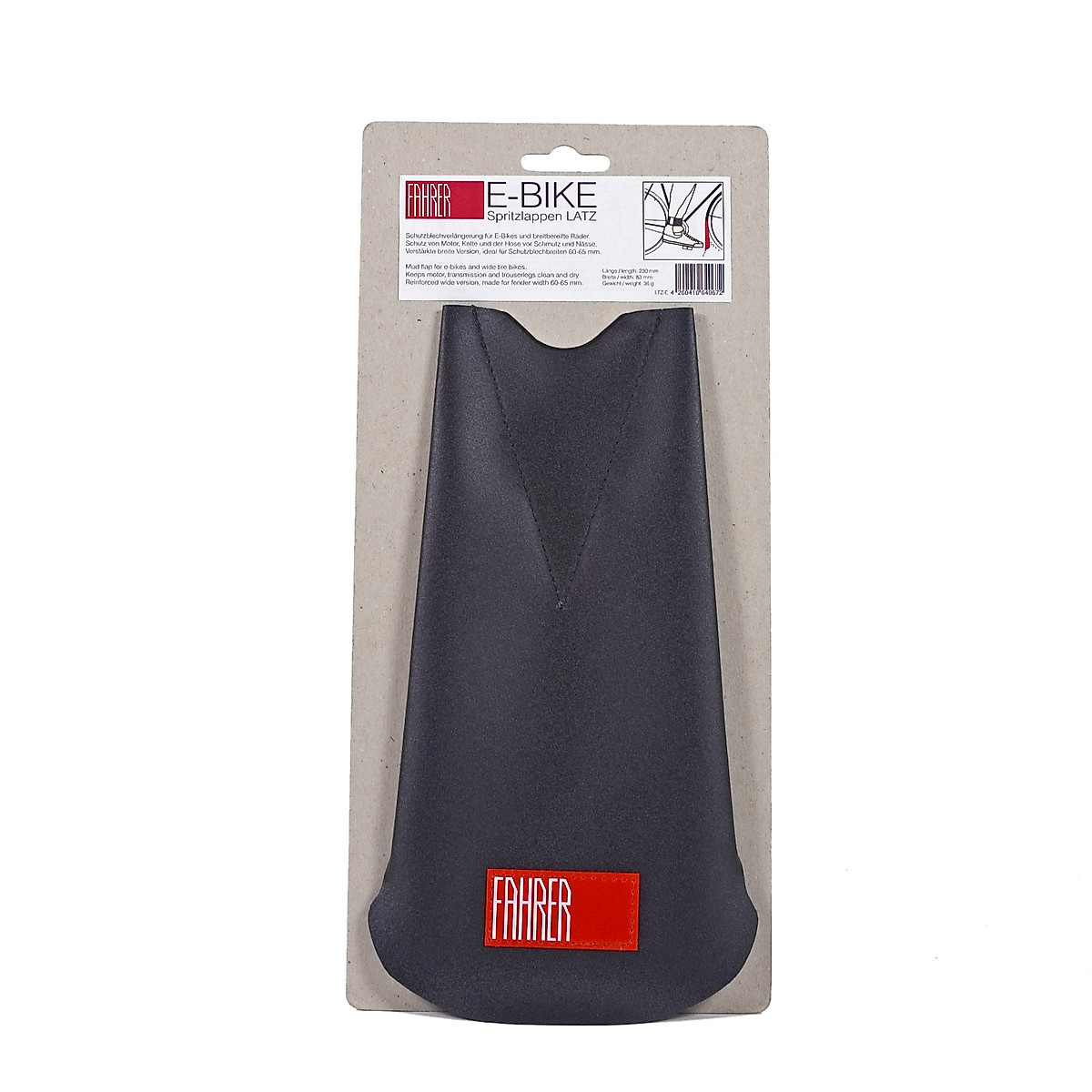 FAHRER E-Bike Latz, Unisex Adult, Black, One Size