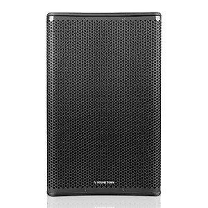 Sound Town Oberon Series 15" 1400W Powered PA/DJ Speaker with 2-Channel Mixer and Onboard DSP, TWS Bluetooth, Plywood, Black (OBERON-115PW)