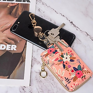 bolimoss Wrist and Detachable Neck Lanyards for Keys, Neck & Wrist Lanyards Keychain Set with Retractable Badge Reel for ID Badge Holder, Key Chain for Nurse,Teacher,Student, Offices (Marble)