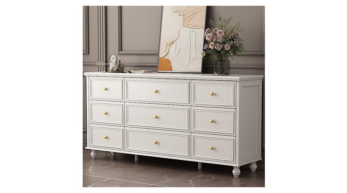Modern Hitow 9 Drawer Dresser for Stylish Storage