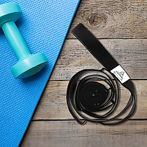 Forbidden Road Stretch Strap (6ft, 8ft) Yoga Strap with Muti-loops Exercise Band for Physical Therapy Green/Black/Blue/Purple