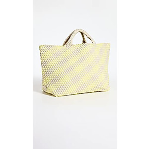 Naghedi Women's St Barths Large Plaid Tote, Straw, One Size