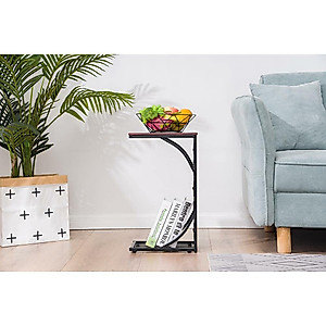 C-Shaped Side Sofa Snack Table Coffee Tray End Table Living Room Furniture