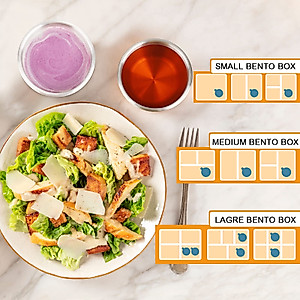 6 x 1.6 oz Salad Dressing Container to Go, Mermaid Stainless Steel Condiment Containers with Lids Reusable Small Containers with Lids Leak Proof Sauce Containers for Lunch Box Silicone Condiment Cups