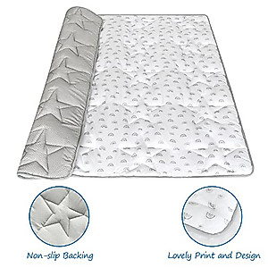 Baby Playpen Mat, 50x50 Play mat for playpen, Fit for TODALE and LIAMST Baby Playpen, Portable Baby Play Mat, Baby Crawling Mat, Non-Slip Foldable Floor Activity Mat