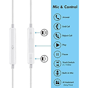 Wired Headphones Earphones for iPhone 14/14 Pro/13/13 Pro Max/12/12 Pro/12 Pro Max/11 Pro/11 Pro Max