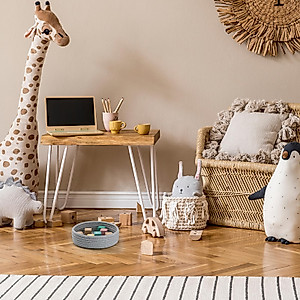 Trivets for Hot Dishes, Trivets for Hot Pots and Pans, Heat Resistant Hot Pads with Storage Basket, Pot Holders for Kitchen, Home Essentials, Farmhouse Decor (Mix Gray 5 PCS)